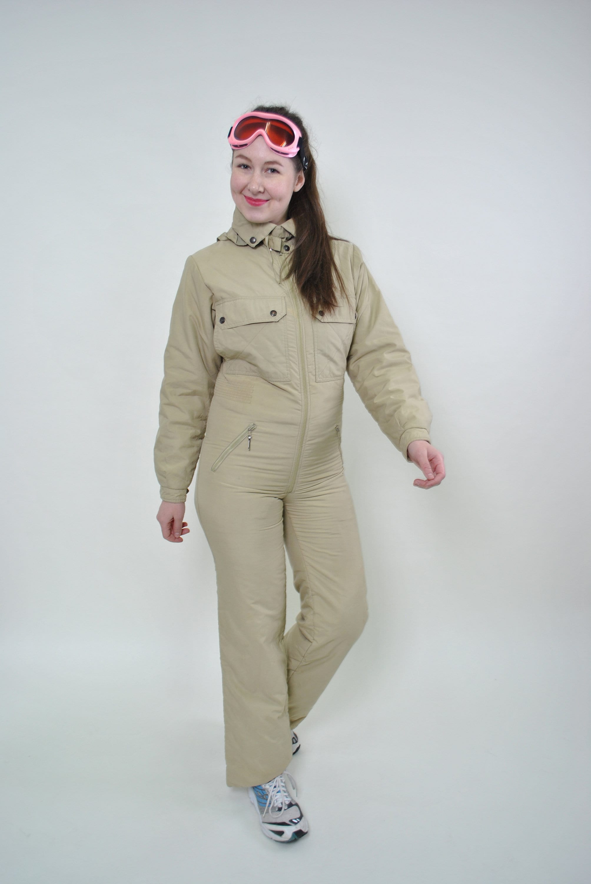 Retro One Piece Ski Suit 80s Snowsuit MEDIUM Size Minimalist - Etsy
