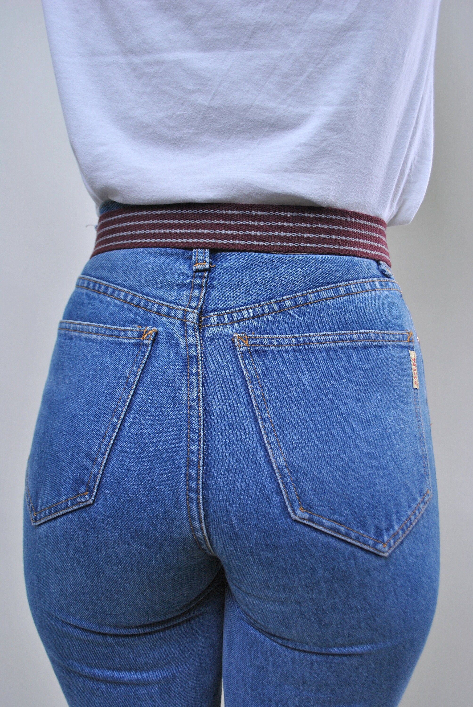 90s Striped Canvas Belt in Red, Vintage Cotton Casual Belt - Etsy
