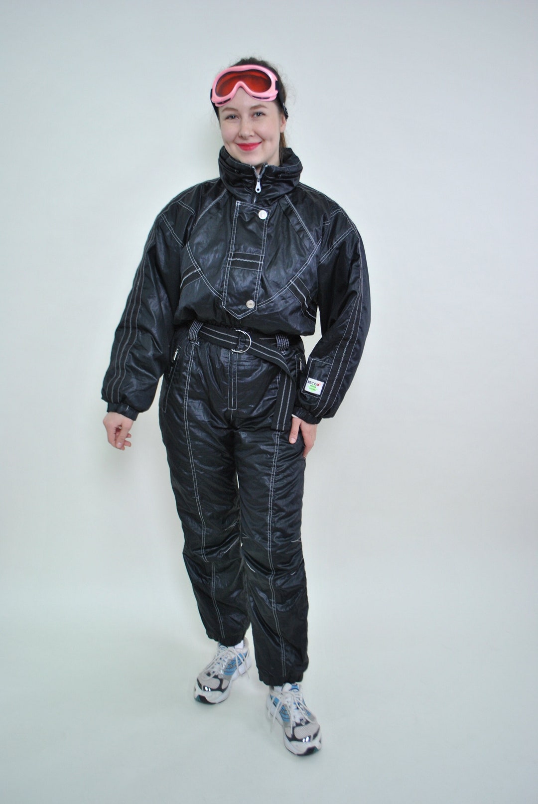 Vintage Black Ski Suit One Piece Ski Jumpsuit 90s Snowsuit - Etsy