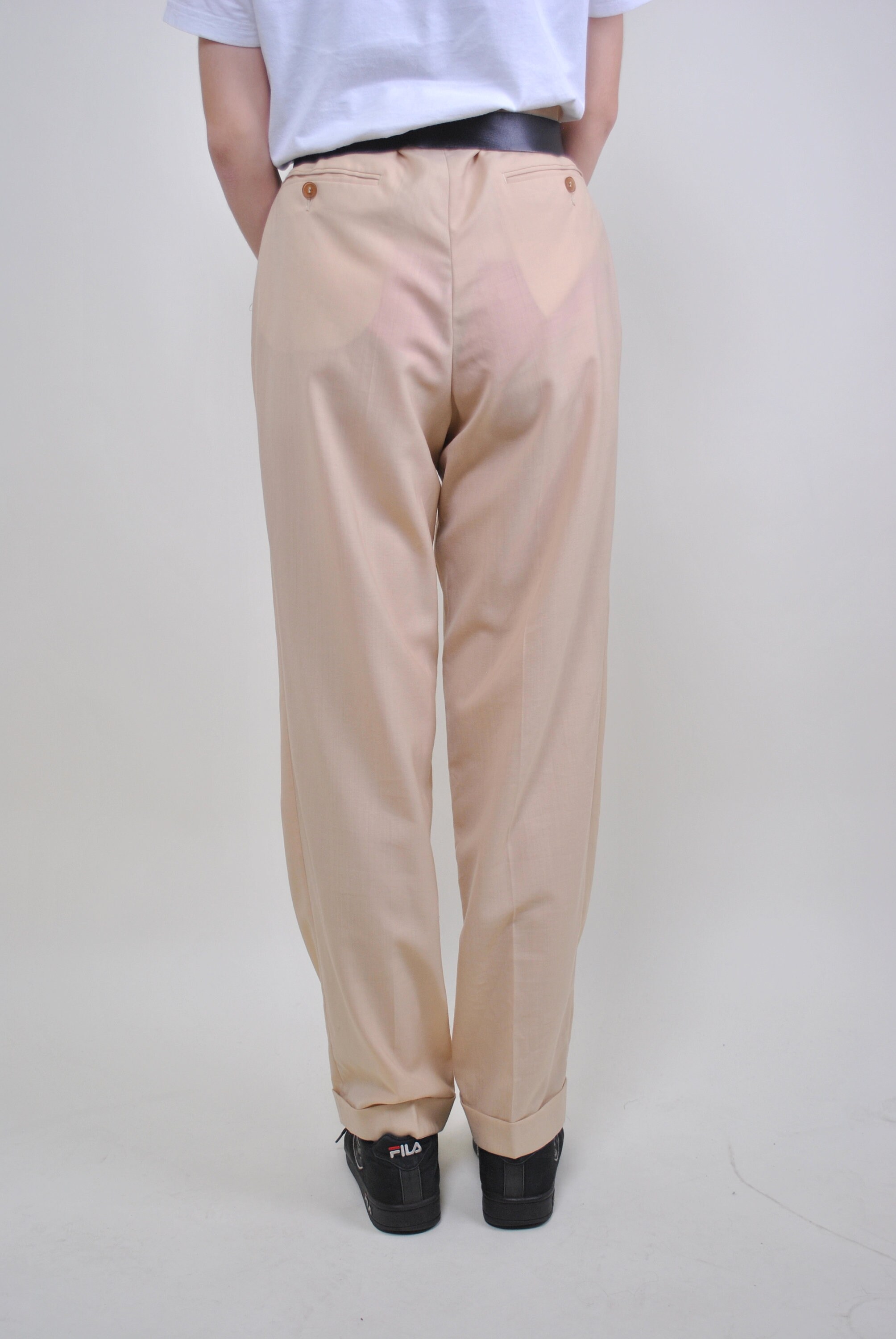 Beige Chino Pants, 90s Suit Pants, Vintage Womens Work Beige Chino Pants, 90s Suit Pants, Vintage Womens Work