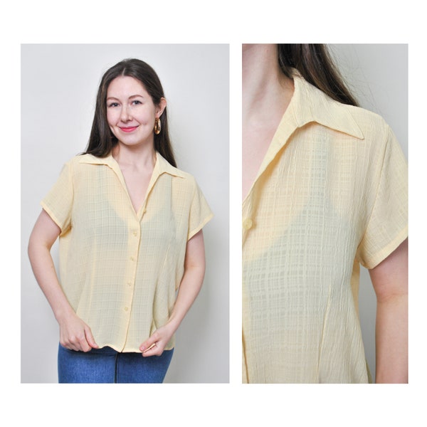 Light Yellow Blouse - Etsy