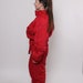 One Piece Red Ski Suit, Retro Snowsuit MEDIUM Size 80s Winter Overall ...