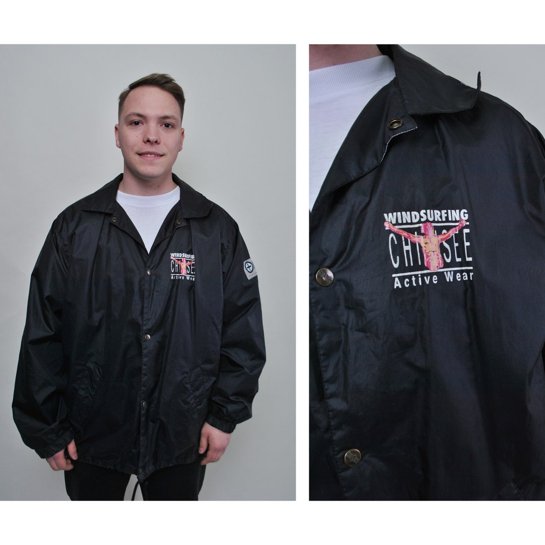 Oversized Coach Jacket Funny Print Athletic Shacket EXTRA - Etsy