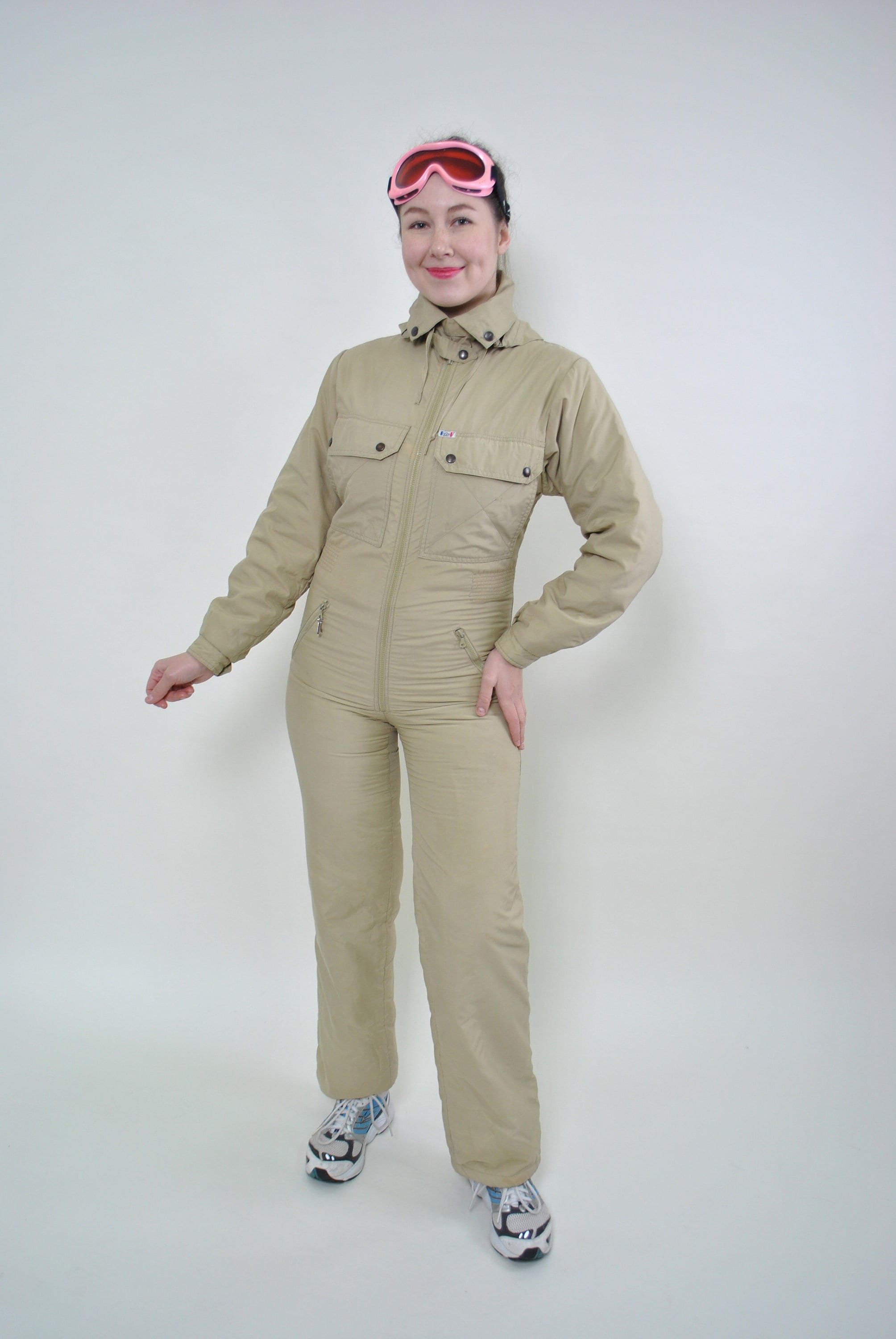 Retro One Piece Ski Suit 80s Snowsuit MEDIUM Size Minimalist - Etsy