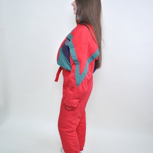 One Piece Red Ski Suit Retro Snowsuit LARGE Size 80s Winter - Etsy