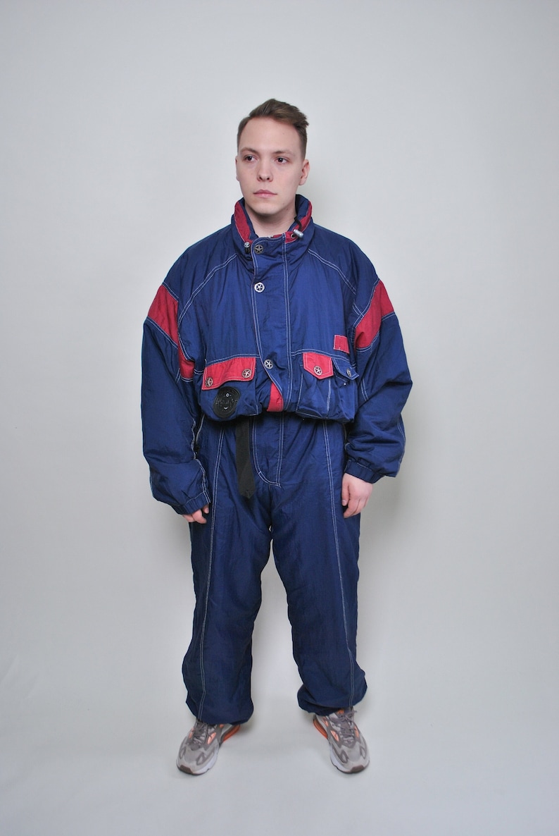 One Piece Ski Suit Men Plus Size Snow Suit in Blue Color XXL - Etsy