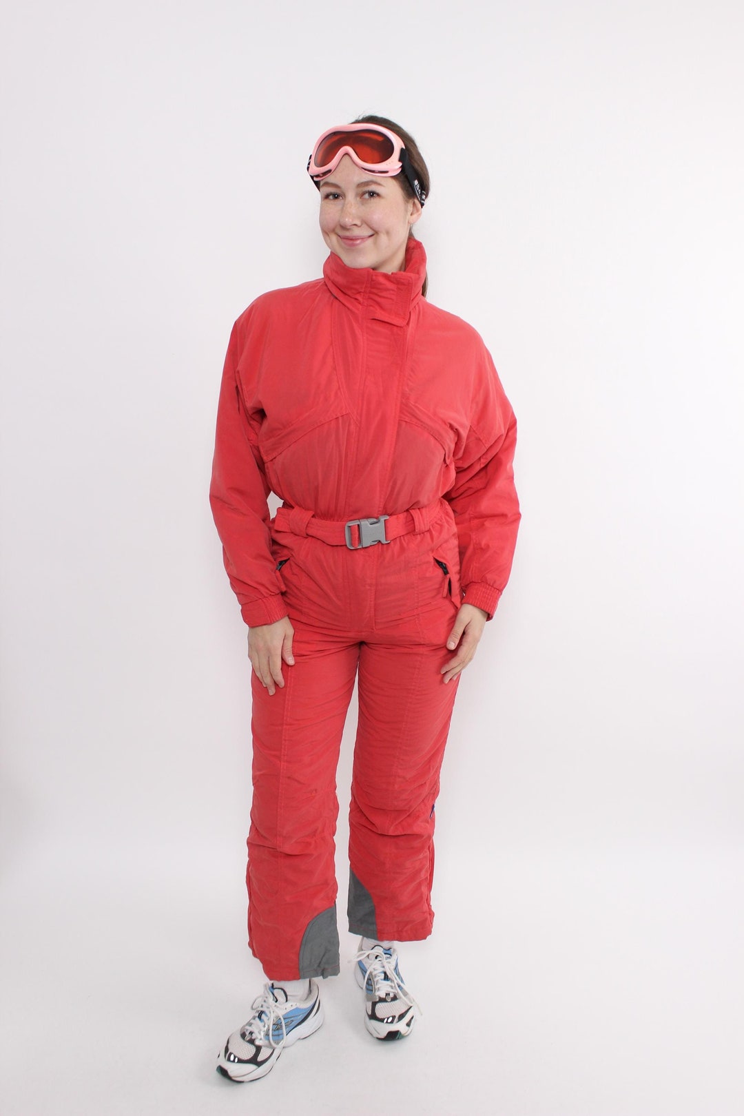 90s One Piece Ski Suit, Vintage Orange Snowsuit, Hooded Winter Jumpsuit ...