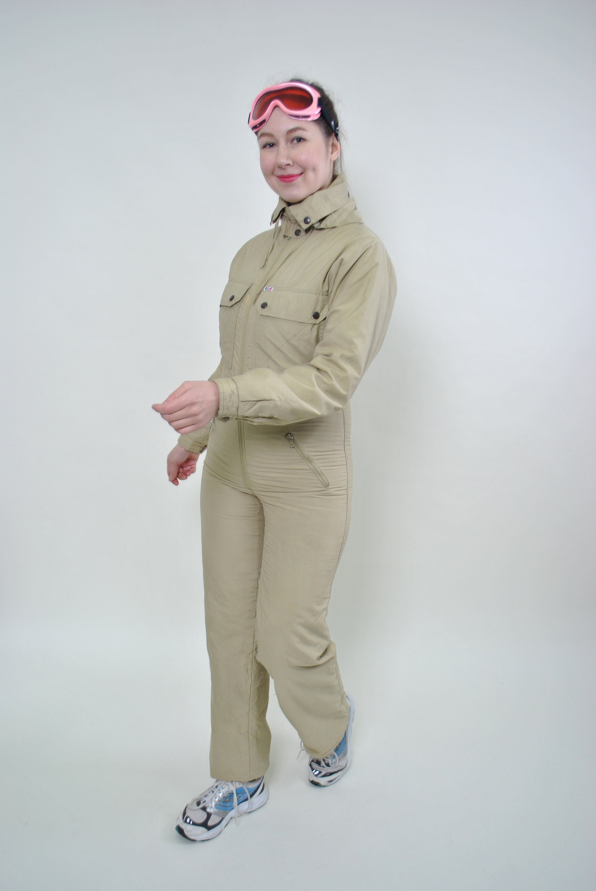 Retro One Piece Ski Suit 80s Snowsuit MEDIUM Size Minimalist - Etsy