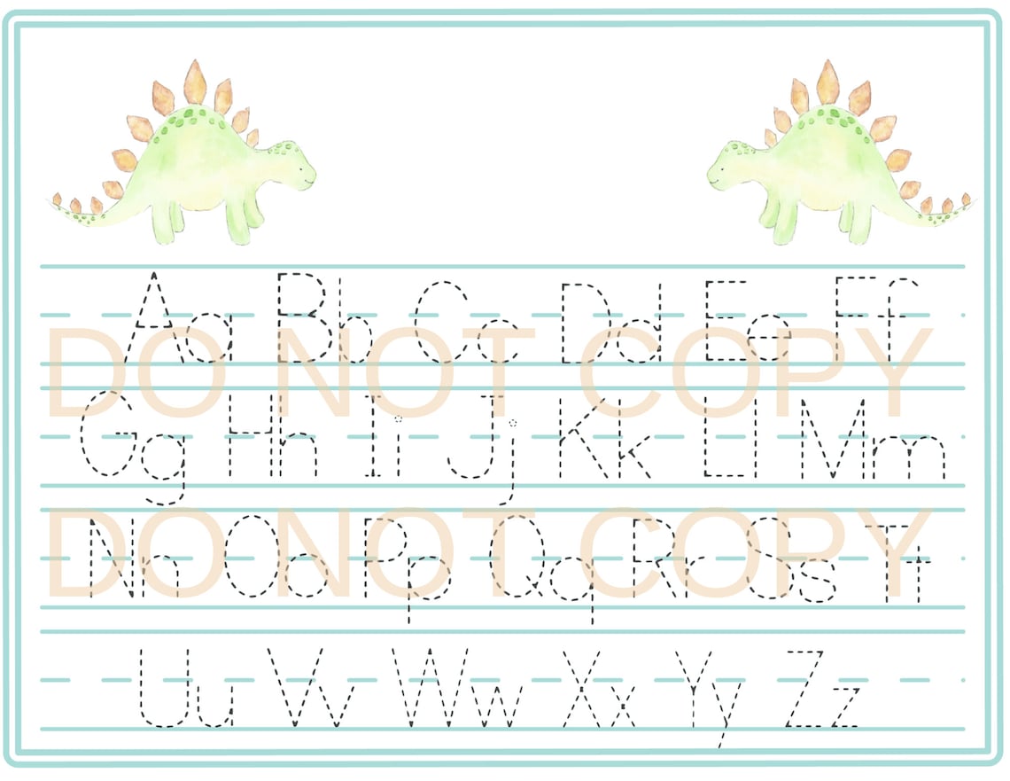 Tracing Alphabet Handwriting Worksheet/ ABC Tracing/ Preschool and ...
