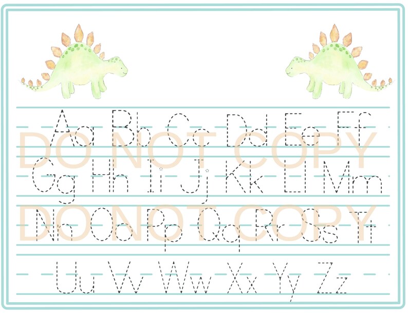 Tracing Alphabet Handwriting Worksheet/ ABC Tracing/ Preschool and ...