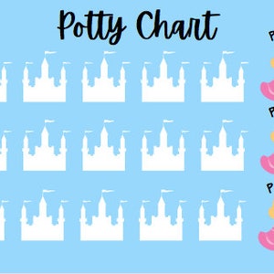 Princess Potty Chart. Potty Training Chart. Kids Chart. Sticker Chart ...