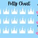 Princess Potty Chart. Potty Training Chart. Kids Chart. Sticker Chart ...