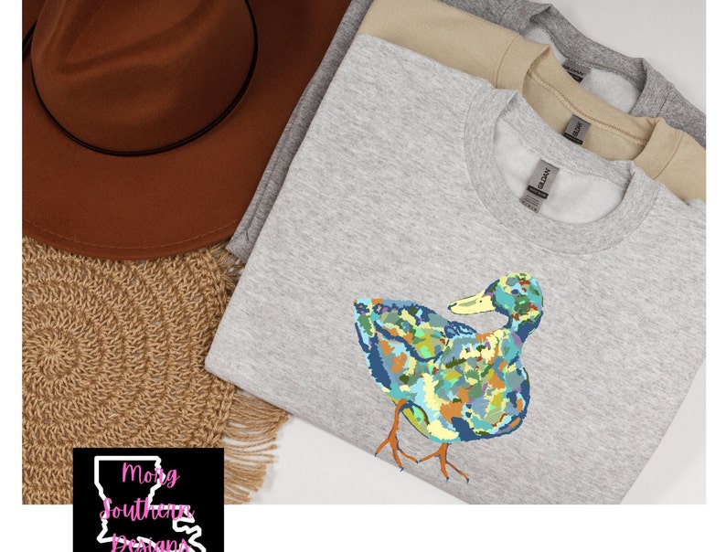 Colorful Duck Sublimation Design: Patterned Country Duck PNG (digital ...