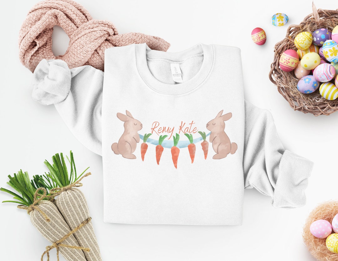 Easter Bunny PNG: Carrots, Name Plate Design (digital Download) - Etsy