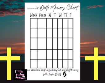 Bible Memory Chart - Etsy