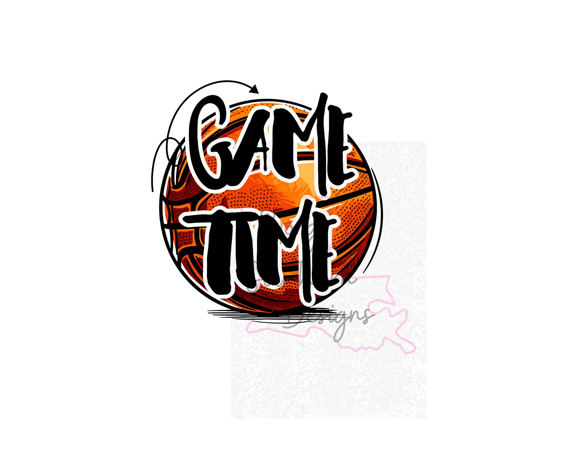 Basketball GAME TIME Png: Basketball Season Boys and Girls Design for ...