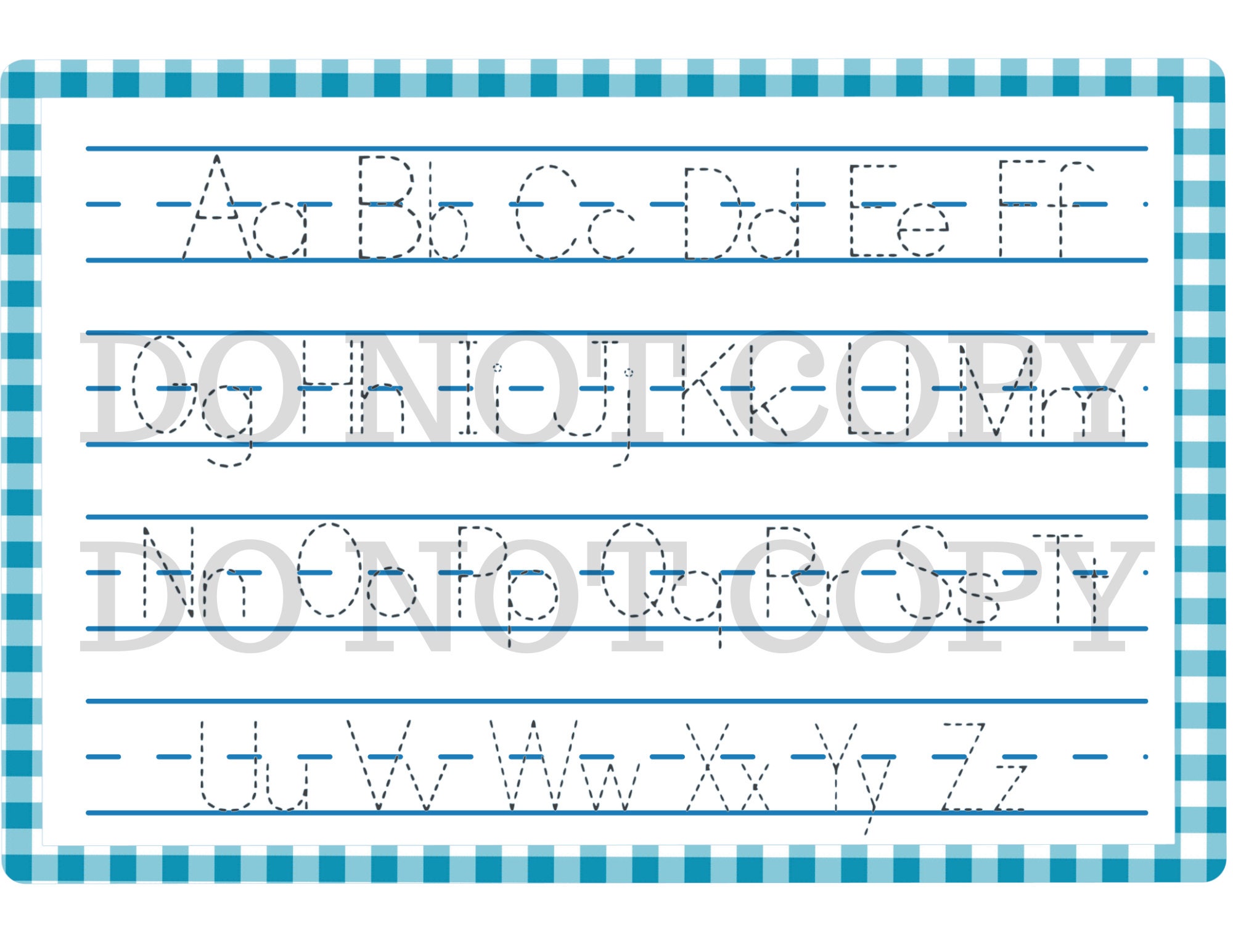 Handwriting Abcs Practice Worksheet/ Preschool and Kindergarten Tracing ...