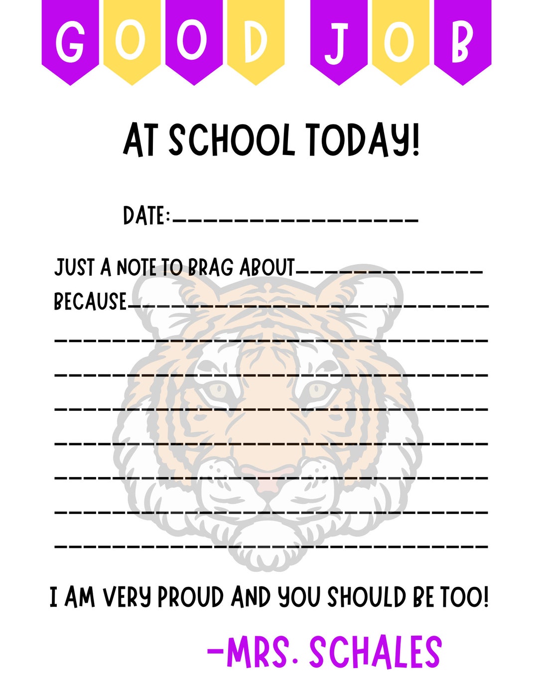 Teacher Notepad DIGITAL PDF Design: Printable Teacher Notes, Parent ...