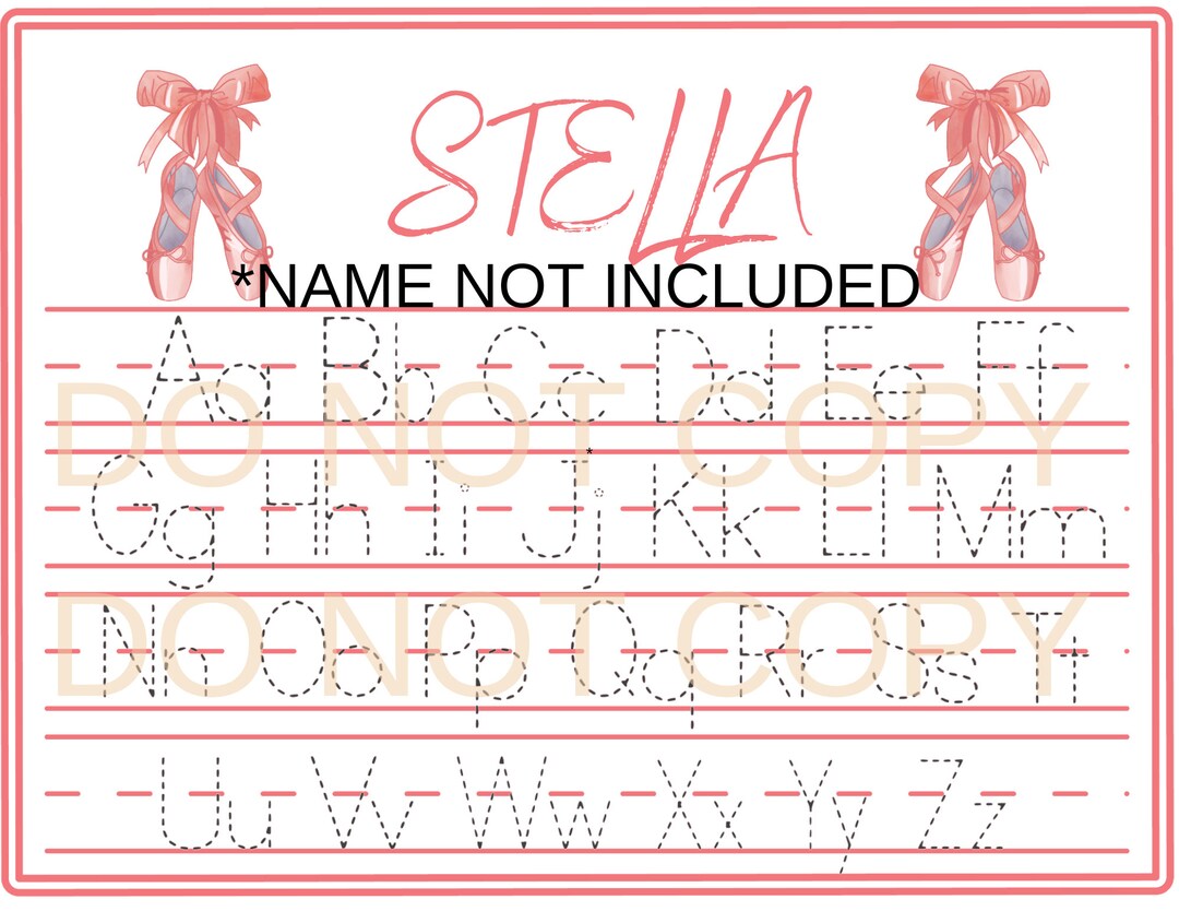 Handwriting Traceable Alphabet Worksheet/ Preschool and Kindergaten ...