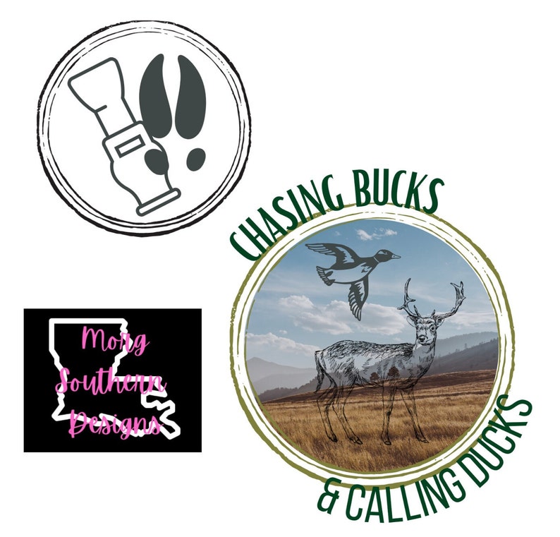 Chasing Bucks & Calling Ducks PNG Hunting Sublimation Design: Deer and ...