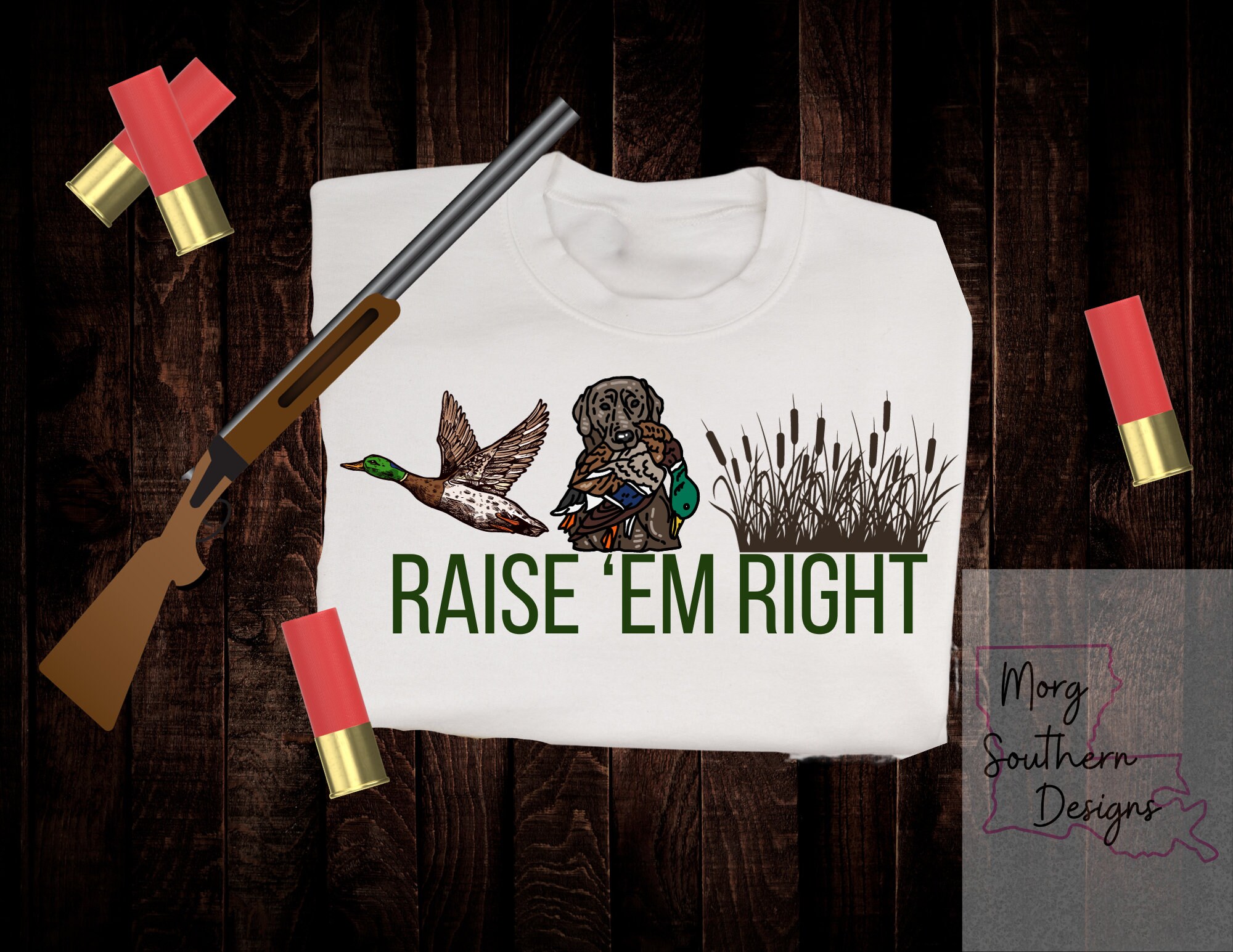 Duck Hunting PNG: Raise 'em Right, Kids Toddler Boy Hunting Design - Etsy