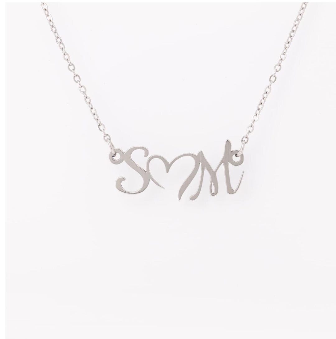 Personalized Double Heart Initial Necklace - Custom Romantic Jewelry Gift for Couples - Etsy