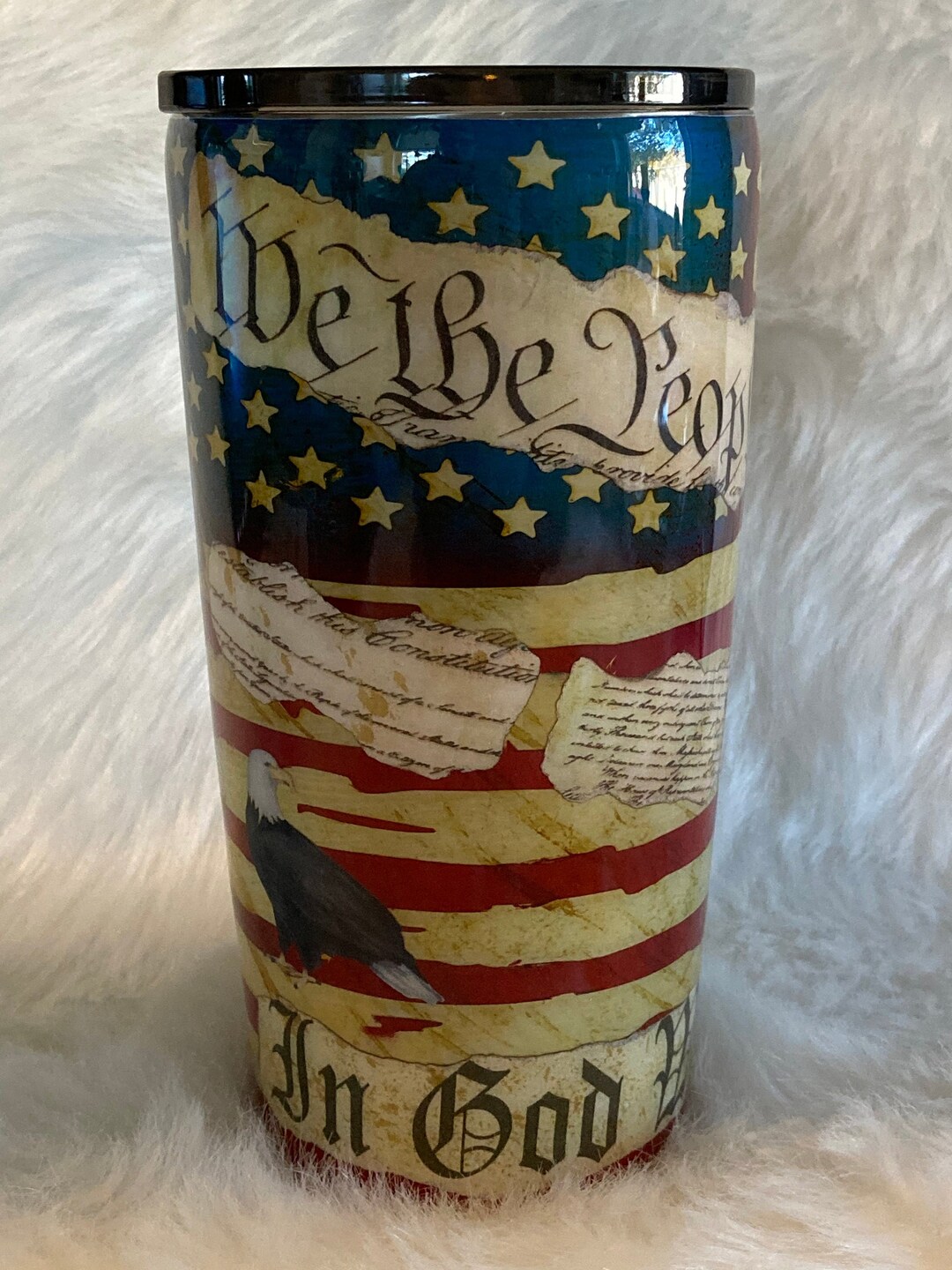 Custom Distressed American Flag Constitution We the People Tumbler ...