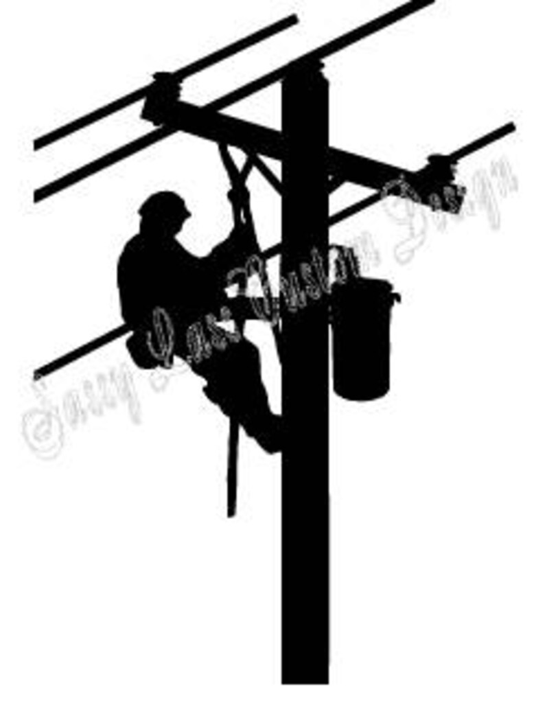 Lineman's Pole Permanent Vinyl Decal - Etsy