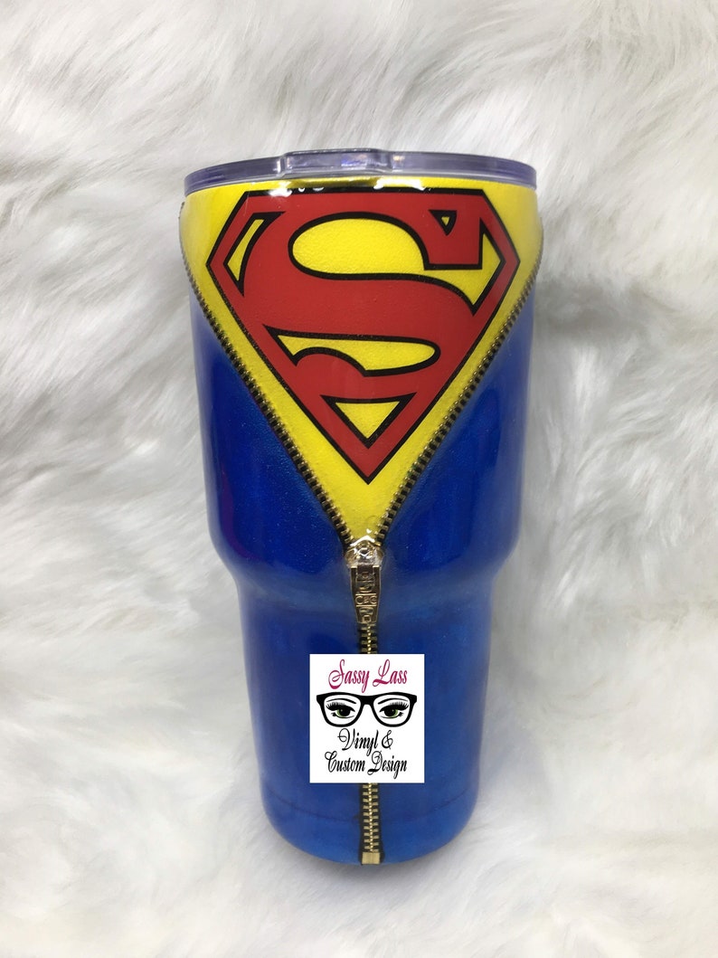 Super Hero Custom Tumbler/ Cartoon/ Personalized/ Zipper Cup / | Etsy