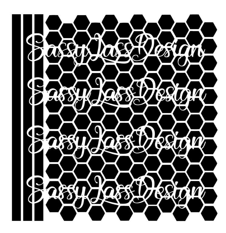 Honey Comb Template Pattern Design Cut or Print File | Etsy