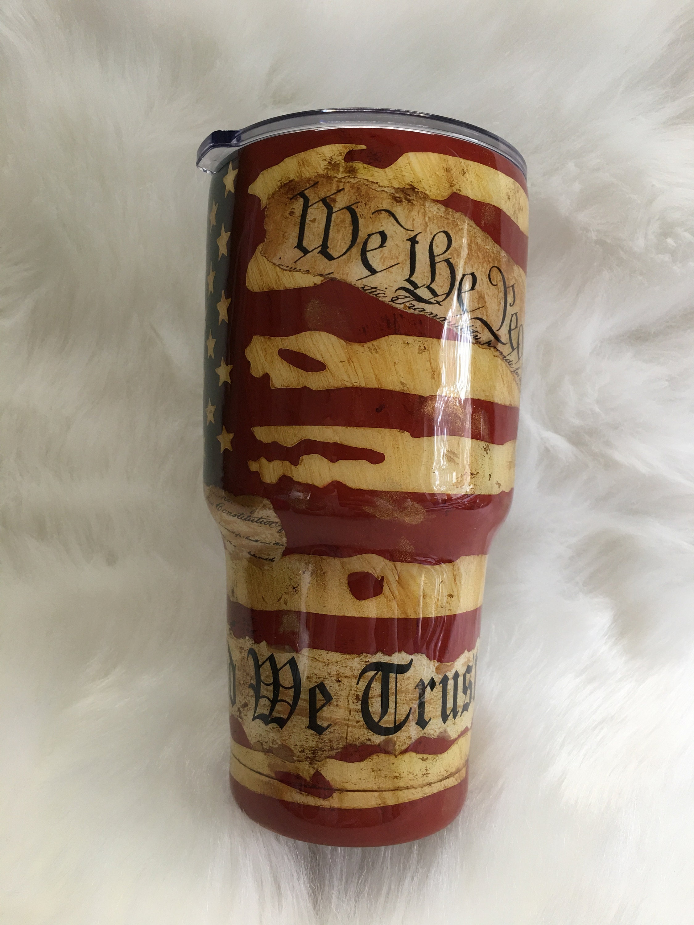 Custom Distressed American Flag Constitution We the People Tumbler ...