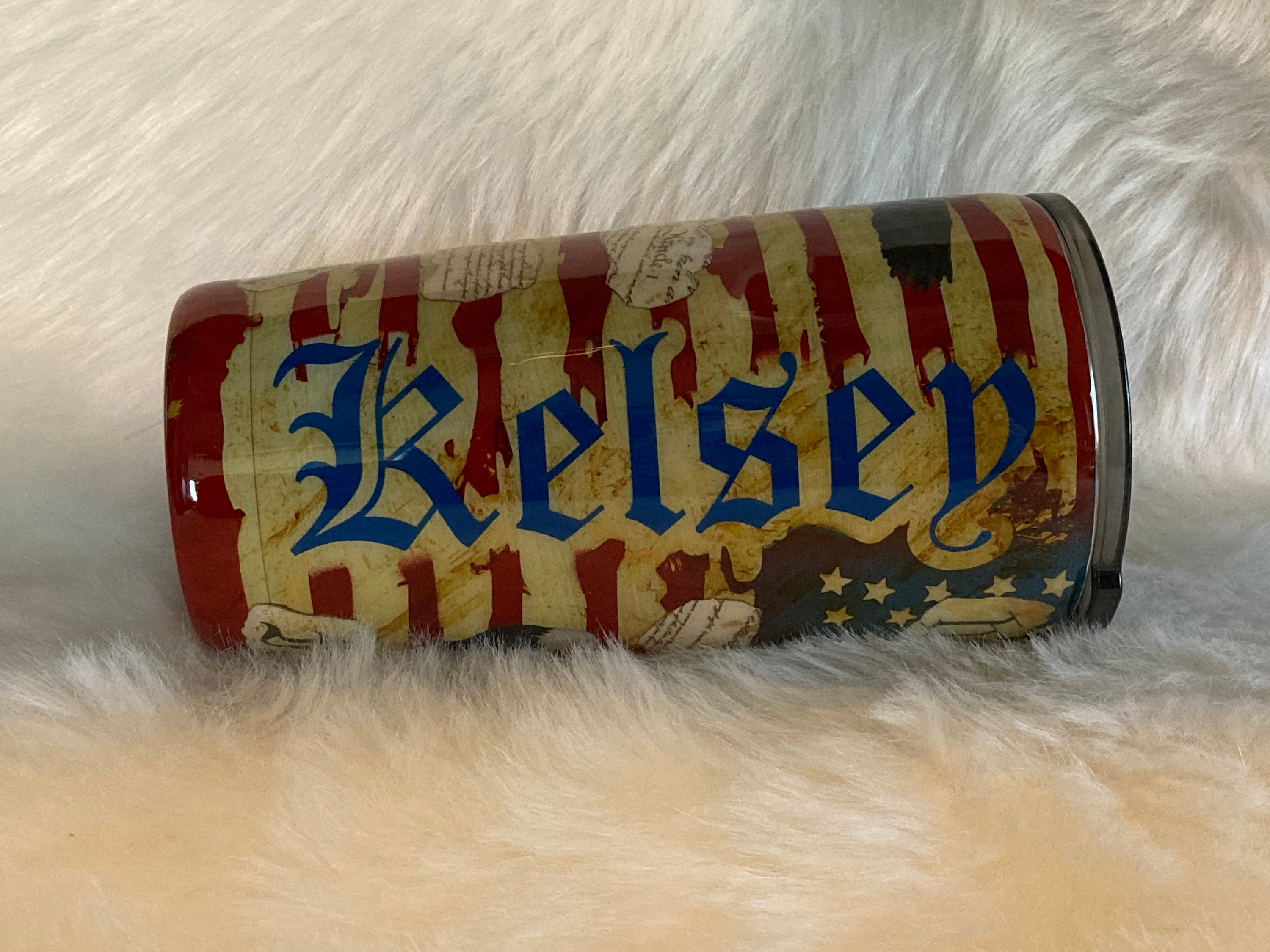 Custom Distressed American Flag Constitution We the People Tumbler ...