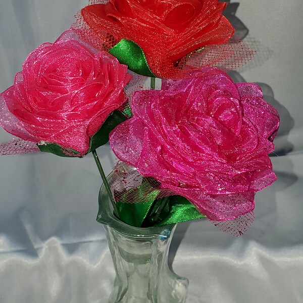 Organza Roses - Etsy
