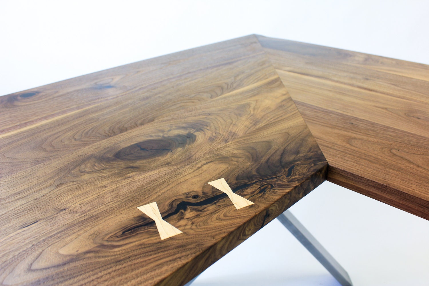 Custom L Shaped Desk, Walnut L Desk, Custom Wood Desk - Etsy Ireland