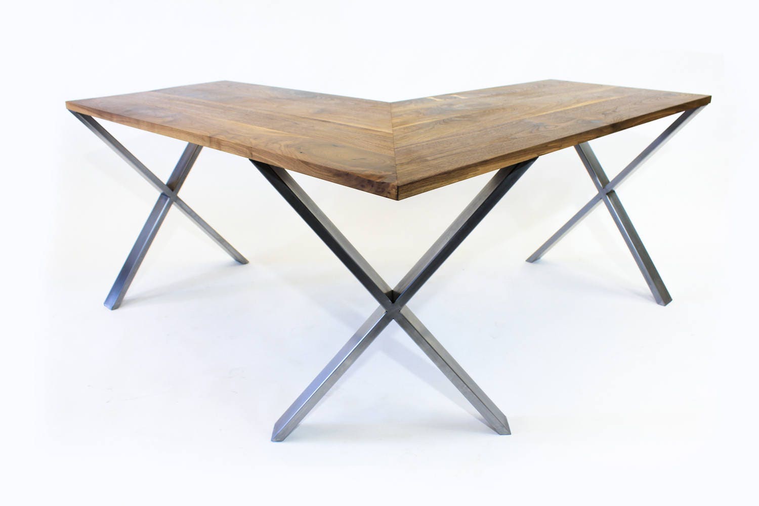 Custom L Shaped Desk Walnut L Desk Custom Wood Desk - Etsy Ireland