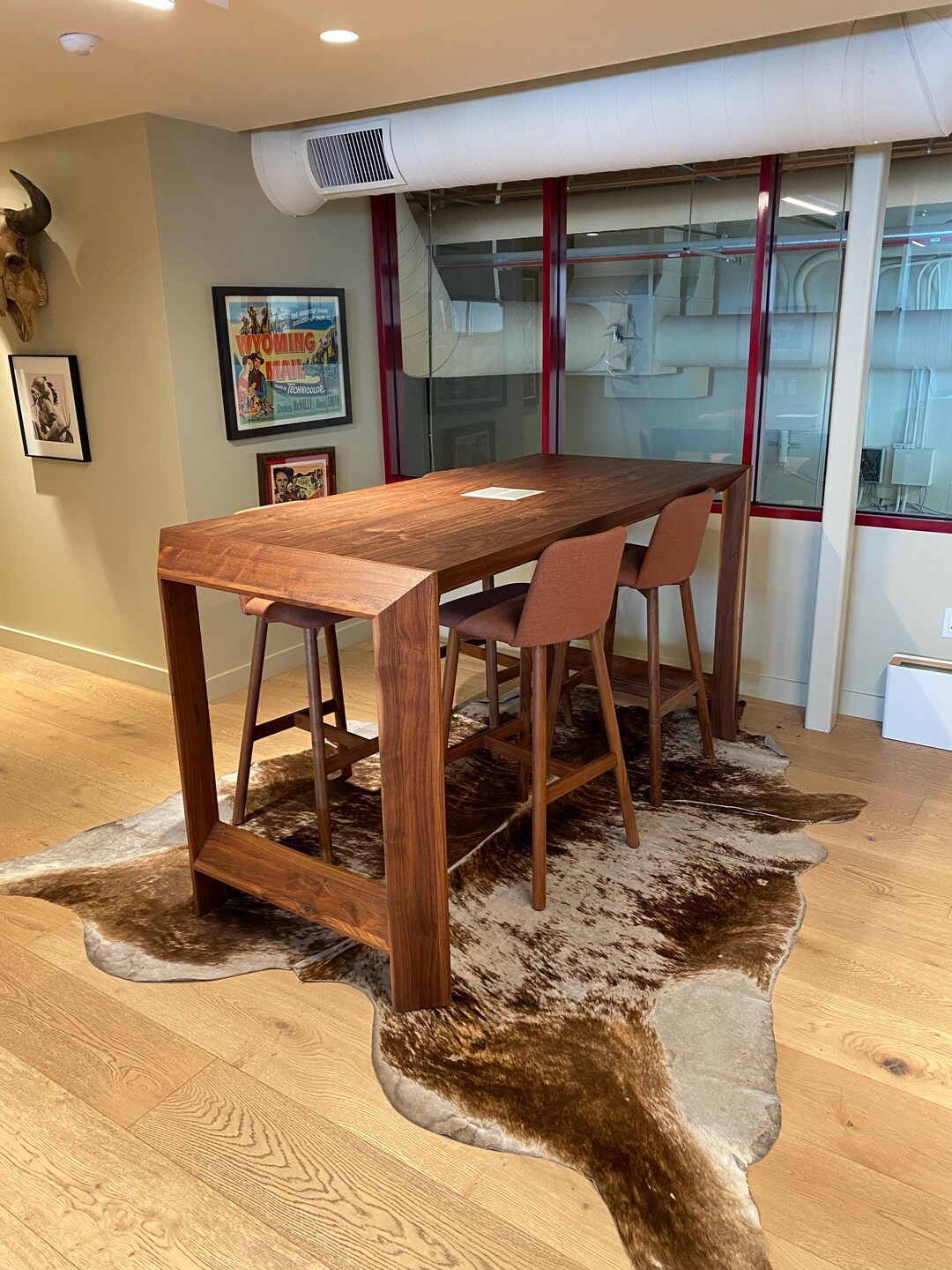 Walnut Bar Table, High Dining Table, Modern Walnut Dining Table - Etsy