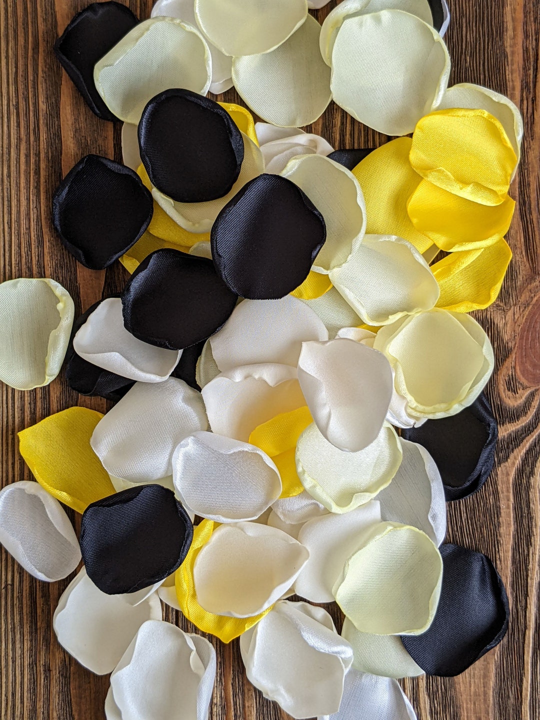 Black Yellow Mix of Flower Petals for Wedding Decor, Bridal Shower ...