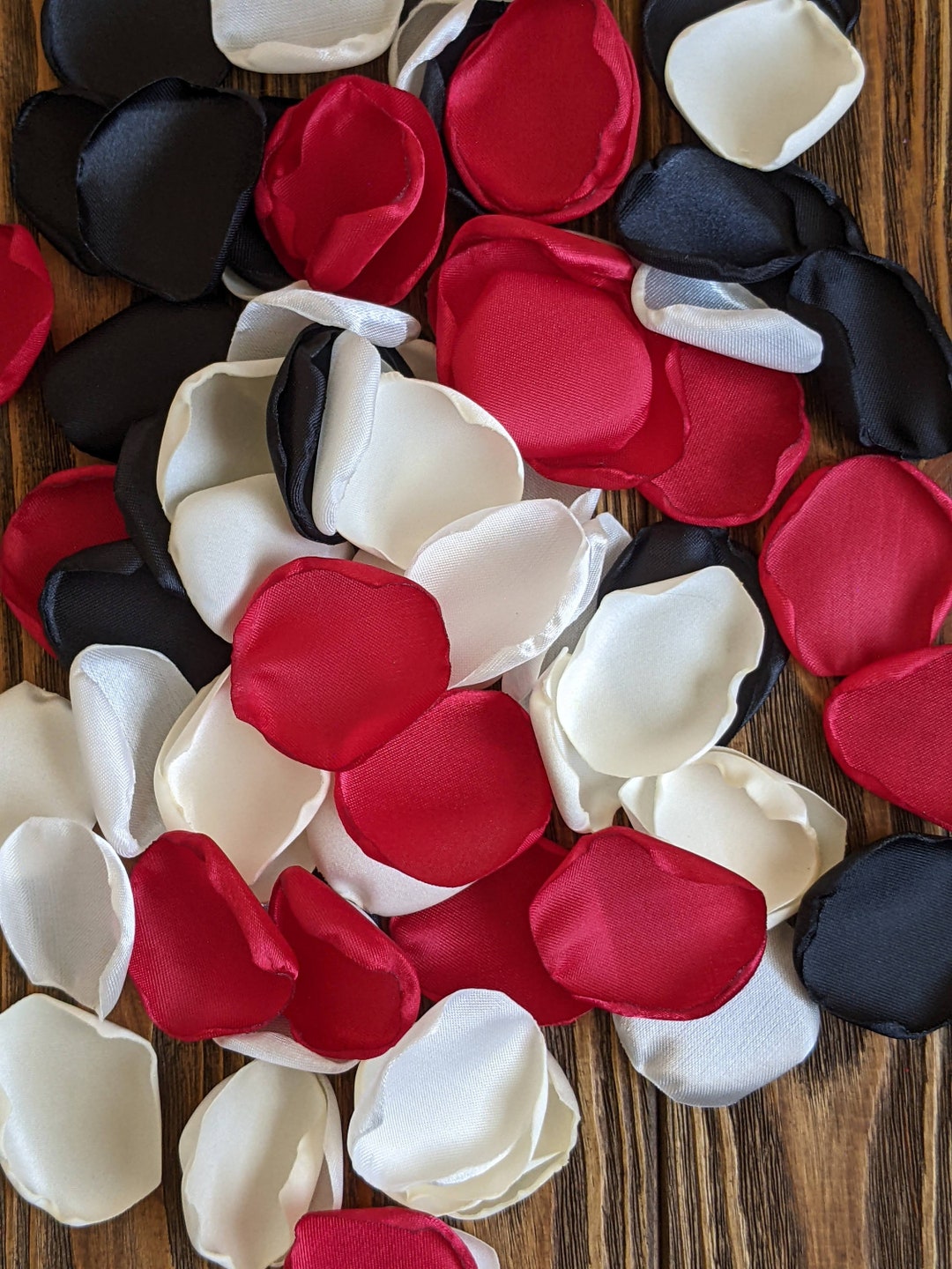 Black Red Mix of Rose Petals for Wedding Bridal Shower Decor, Vase ...