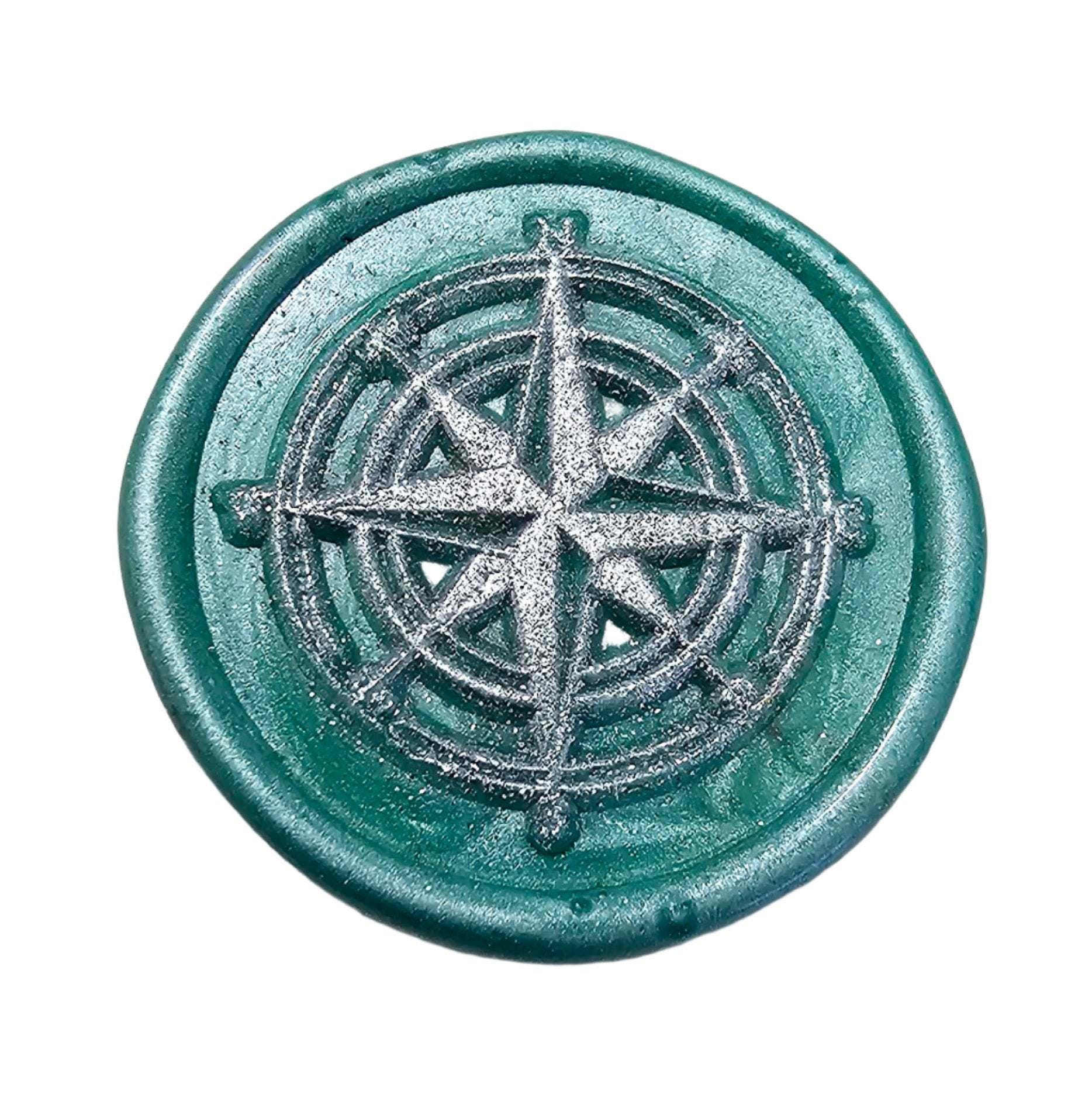 Compass | 25 Mm | WAX SEAL Stamp | Wedding Invitation | Wax Beads ...