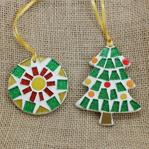 Mosaic Christmas Wreath Kit Suitable for Beginners - Etsy