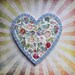 Mosaic Heart Handmade With Vintage China and Crockery Floral Indian ...