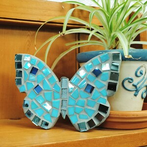 Blue Butterfly Mosaic Kit Craft Kit Suitable for Beginners Precut Tiles ...