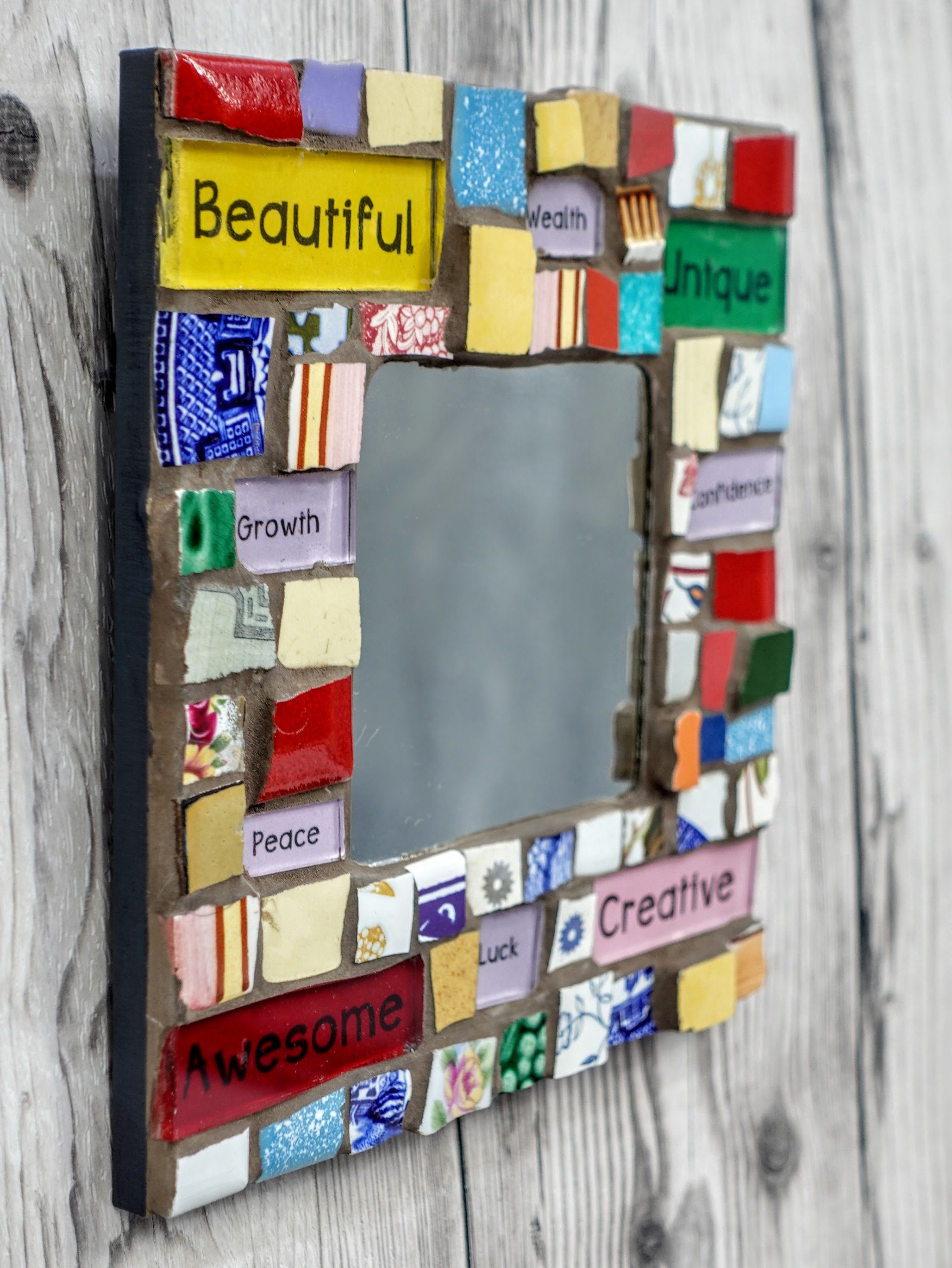 Positive Affirmation Mosaic Mirror Rainbow Colours Mental - Etsy