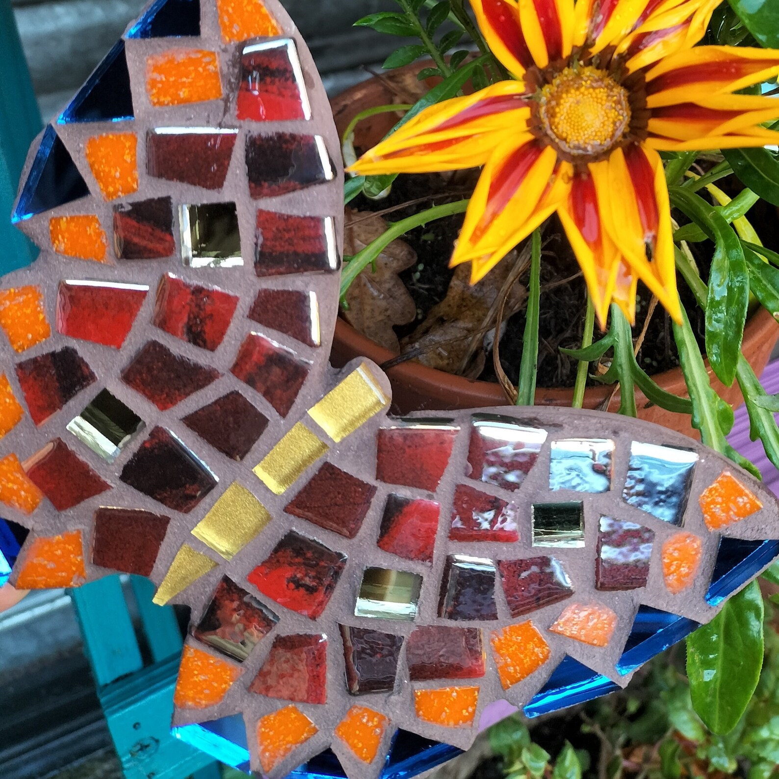 Red Butterfly Mosaic Kit Craft Kit Suitable for Beginners Precut Tiles ...