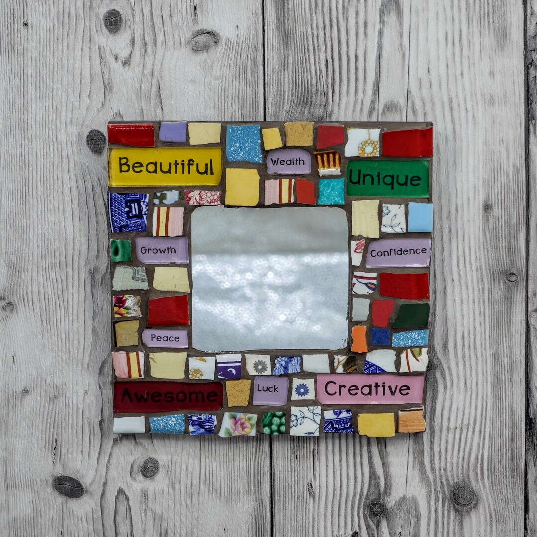 Positive Affirmation Mosaic Mirror Rainbow Colours Mental - Etsy