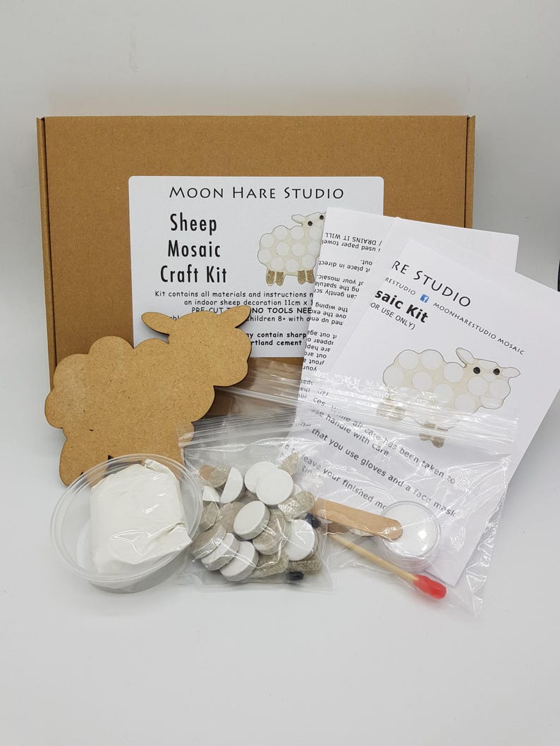 Sheep Mosaic Craft Kit Suitable for Beginners Pre Cut Tiles - Etsy