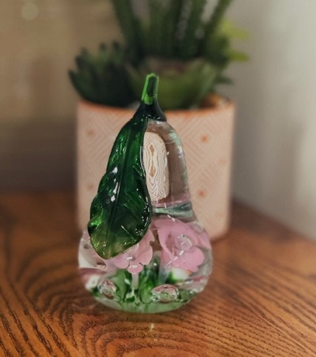 Gibson Paperweight- Handblown Gibson Art Glass Pear Shaped Paperweight ...