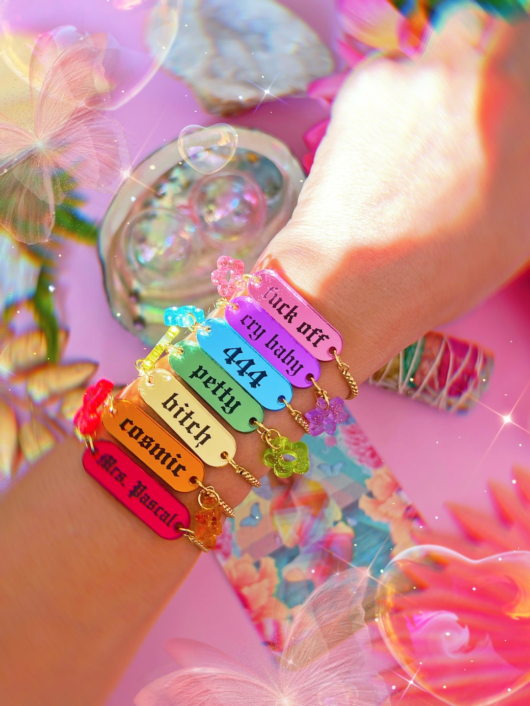 Custom Word or Phrase Adjustable Bracelet You Choose Custom Sayings ...