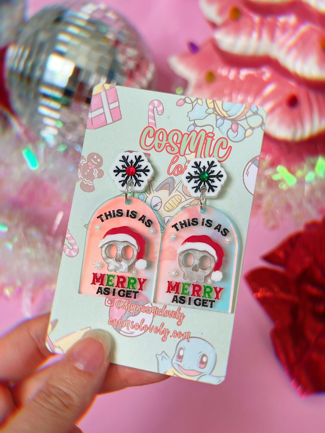 This is as Merry as I Get Gothmas Earrings | Winter Earrings ...