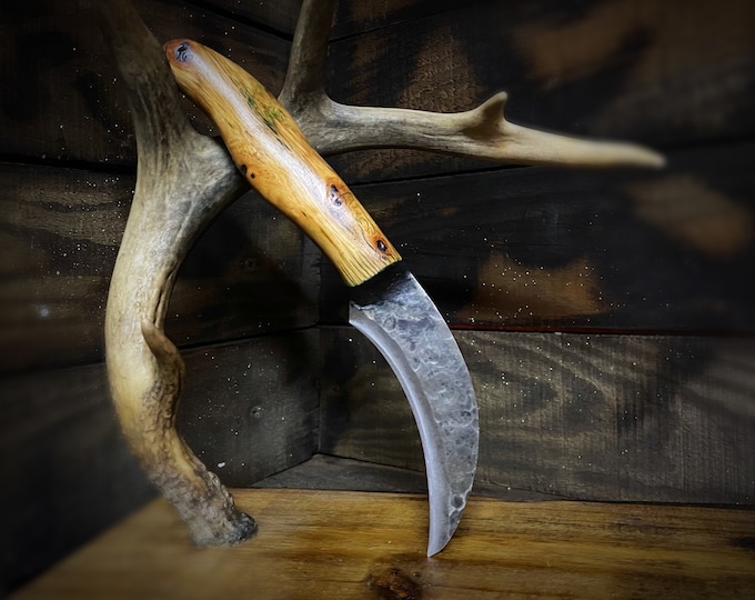 Hammer Forged Rustic Harvest Knife - Etsy